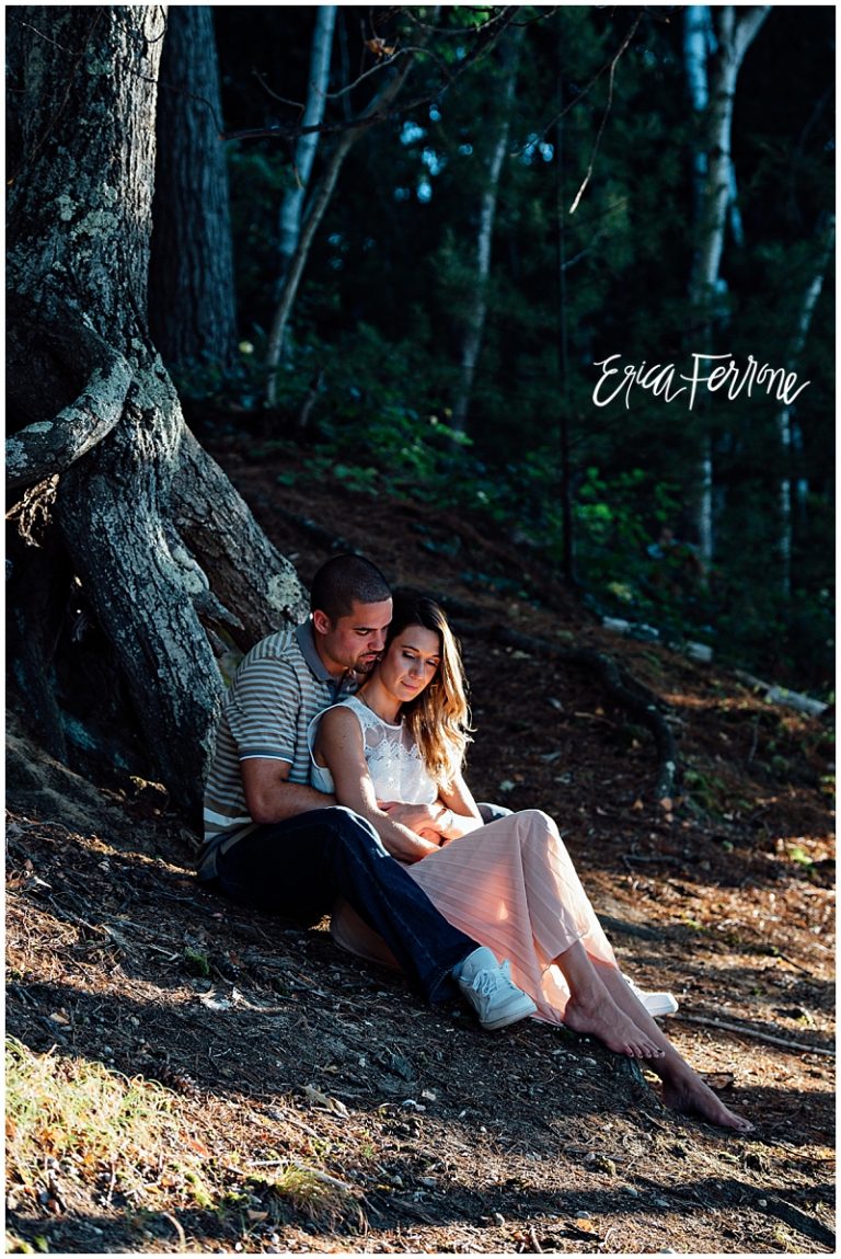 Horn Pond Engagment | Leah & Chris | Erica Ferrone Photography